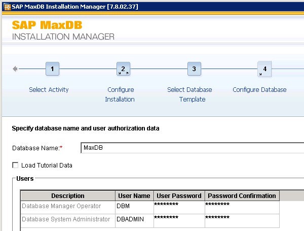 MaxDB 7.8 Installation Steps